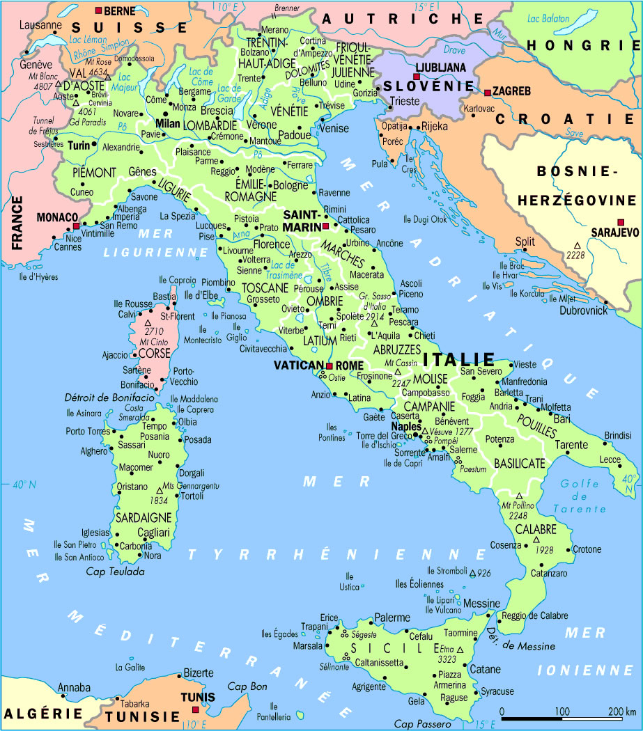 Carte Grande Villes Italie Carte Grande Villes De L Italie