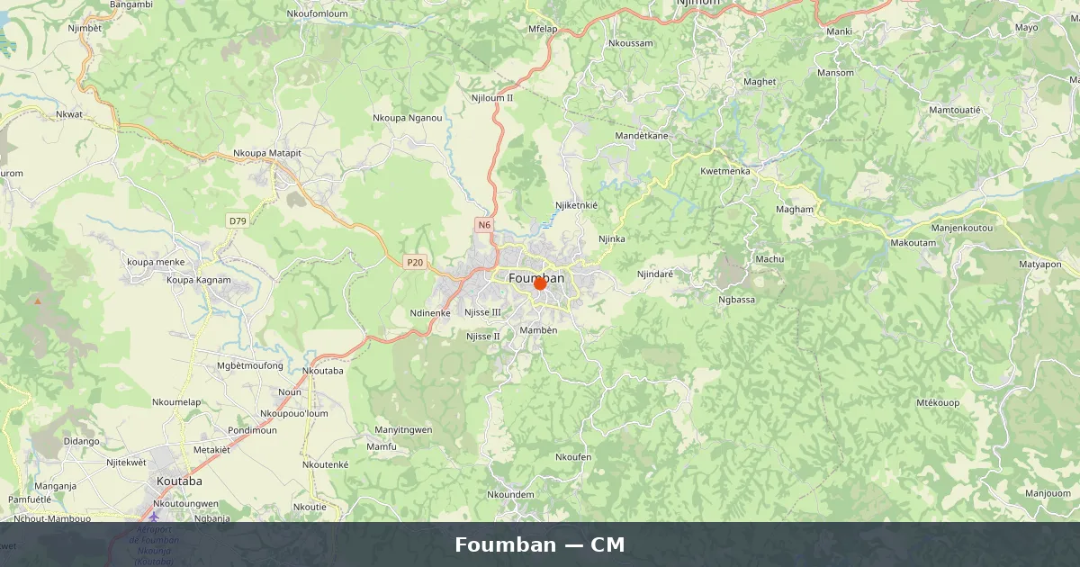 Foumban - Guide complet Cameroun | Carte du Monde