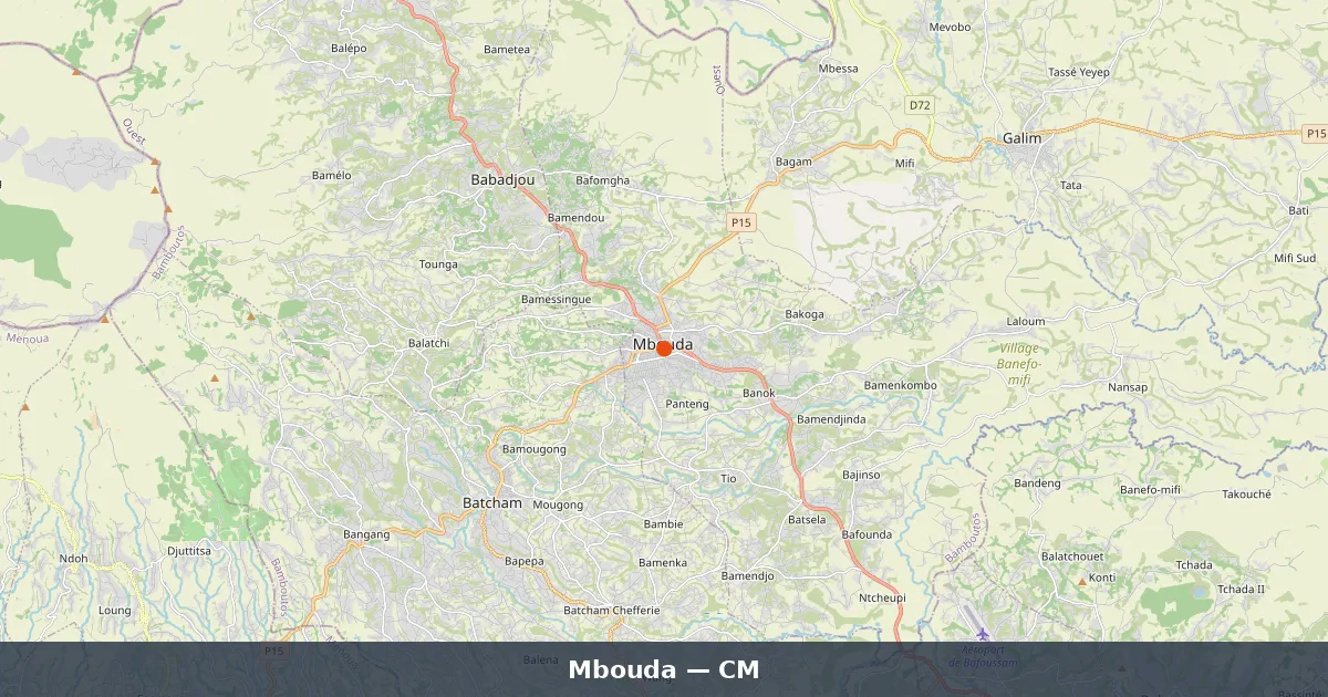 Mbouda - Guide complet Cameroun | Carte du Monde